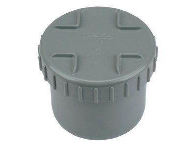 Wadal PVC Endpiece GY 160 +Inspect.cover | Wavin