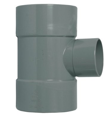 Wadal PVC Tee 88° GY 125x50 S/S/S | Wavin